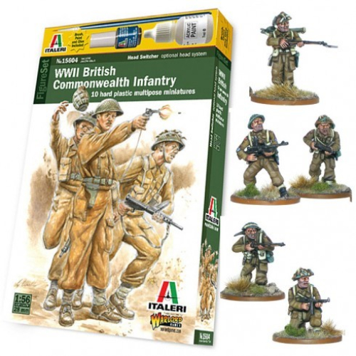 BRITISH COMMONWEALTH INFANTRY WWII (10) 1/56