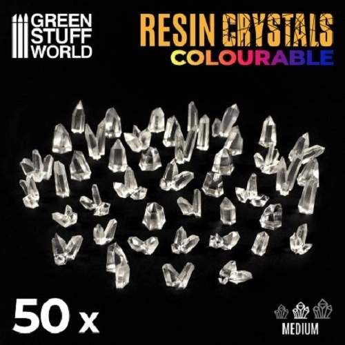 SET RESINA CRISTALES TRANSPARENTE MEDIANOS